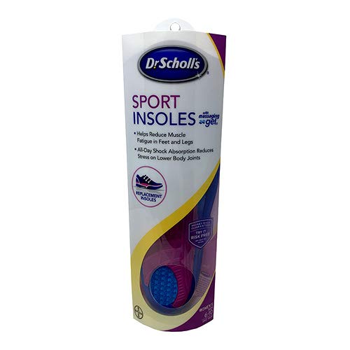 Dr Scholls Sport Insoles with Massaging Gel Womens Size 6-10