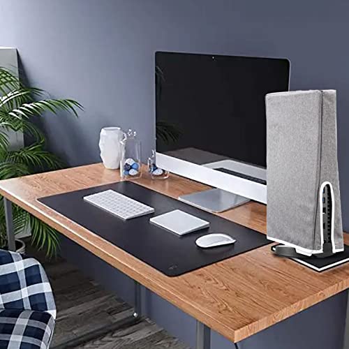 Dust Cover for PS5 Game Console, for Digital and CD ROM Edition, Oxford Cloth Vertical Protector Case, Anti Scratch Waterproof Dust Guard, Precision Cut(Grey)