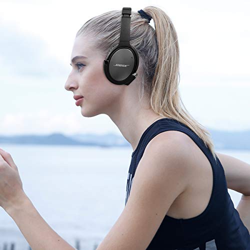 YOCOWOCO Upgraded aptX Wireless Bluetooth Adapter for Bose QuietComfort QC 25 Headphones with Mic/Volume Control, Black