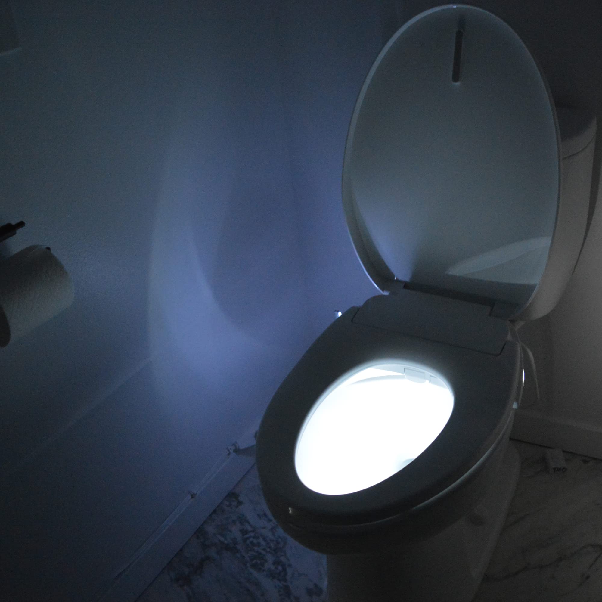 Smart Toilet Seat - Electronic Bidet Seat - Hot Water Bidet Toilet - Night Light - Tankless - Air Dryer