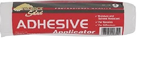 Linzer RC 118 0900 Project Select Adhesive Roller, 1/4 in Nap, 9 in L, Nylon Cover, 9 x 1/4", White
