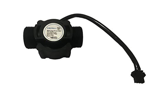 GREDIA Digital LCD Display Quantitative Controller Water Control + 3/4" Hall Effect Flow Sensor Flowmeter