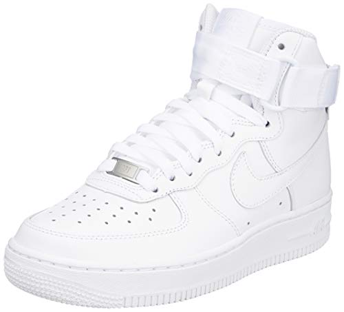 Nike Women's AIR Force 1 HIGH Casual Shoes (7, White/White/White)
