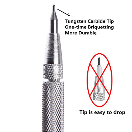 IMT Tungsten Carbide Tip Scriber 2 Pack, Aluminium Etching Engraving Pen with Clip and Magnet for Glass/Ceramics/Metal Sheet, Extra 2 Free Replacement Marking Tip