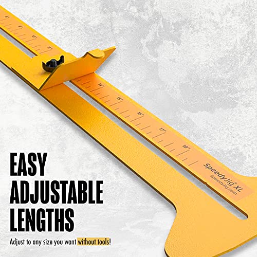 SpeedyJig XL Paracord Bracelet Kit & Jig | Adjustable Frame | Craft 4β to 18β Survival Bracelets, Jewelry, Keychains | Craft Idea for Adults & Children | Includes Cords & Buckles | USA Made