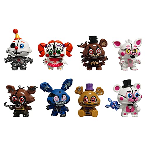 OULUN Birthday Party Cake Toppers For Five Nights at Freddy's, Kids Birthday Party Cake Decorating Supplies(8pcs)