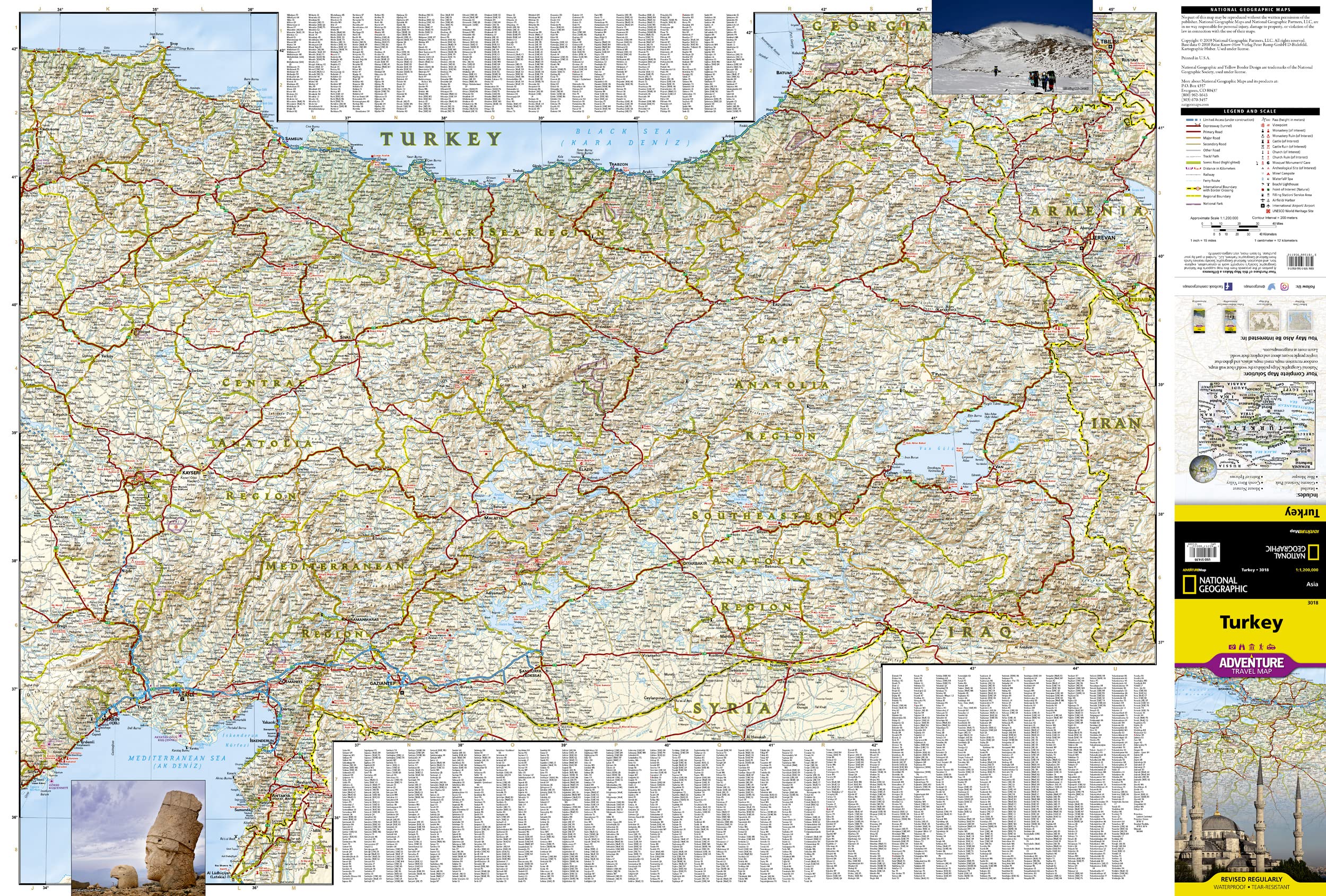 Türkiye (Turkey) Map (National Geographic Adventure Map, 3018)