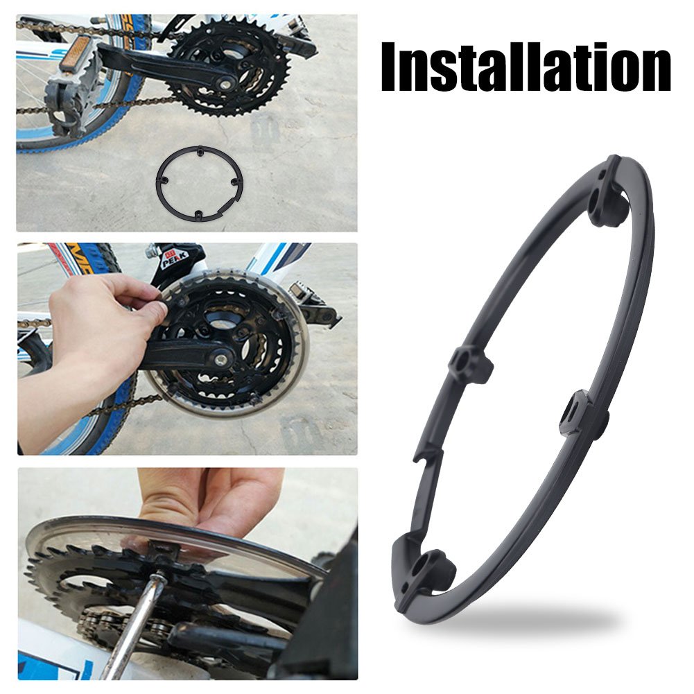 Dilwe Crankset Guard Bike Chain Guard Plastic Chain Wheel Crankset Support Cover Accessories for Mountain Bike
