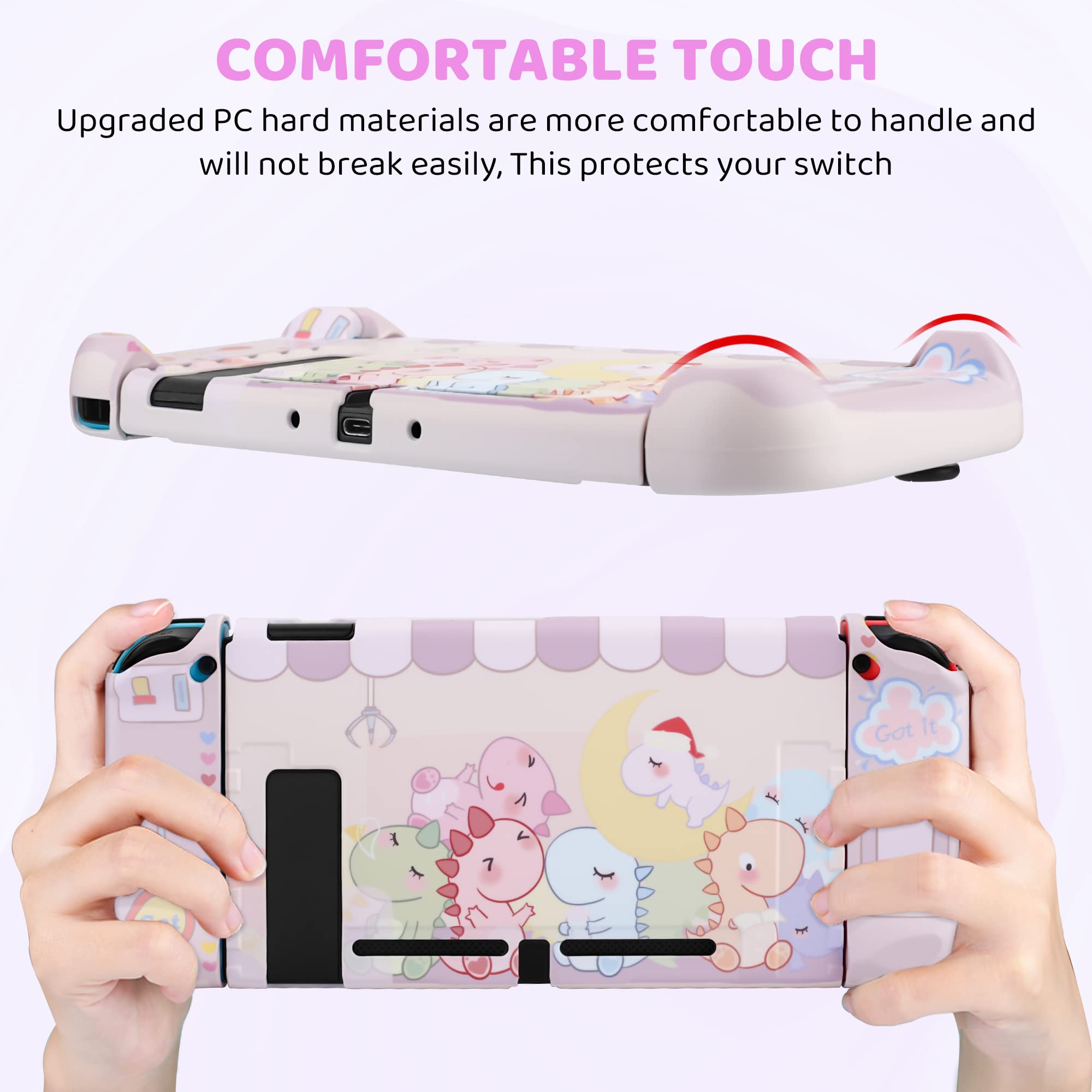 FANPL for Nintendo Switch Case, Protective Case Cover for Nintendo Switch and Joy Con Controller with 2 Cat Claw Thumb Grip (claw machine)