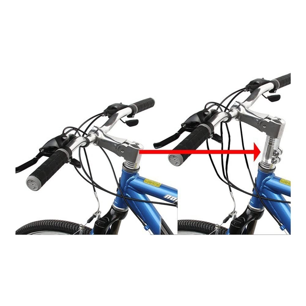 ELUSSO Bicycle stem Riser Adjustable MTB Mountain Bike Stem Road Bike Handlebar Fork Riser Extender 123mm Bike Riser Head Up Riding Accessories Parts Stem Riser Mountain Bike (Color : Yellow)