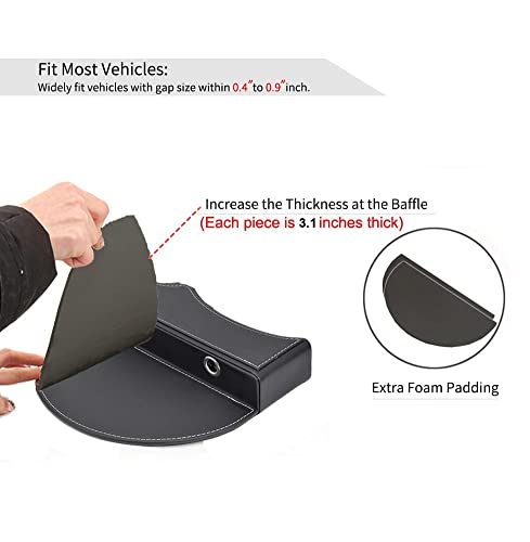 NEEARI Suitable for Volvo S60 V60 S90 V90 XC40 XC60 XC90 Seat Gap Filler, Console Organizer, Car Pocket, Seat Catcher, Interior Accessories Seat Crevice Storage Box (black)