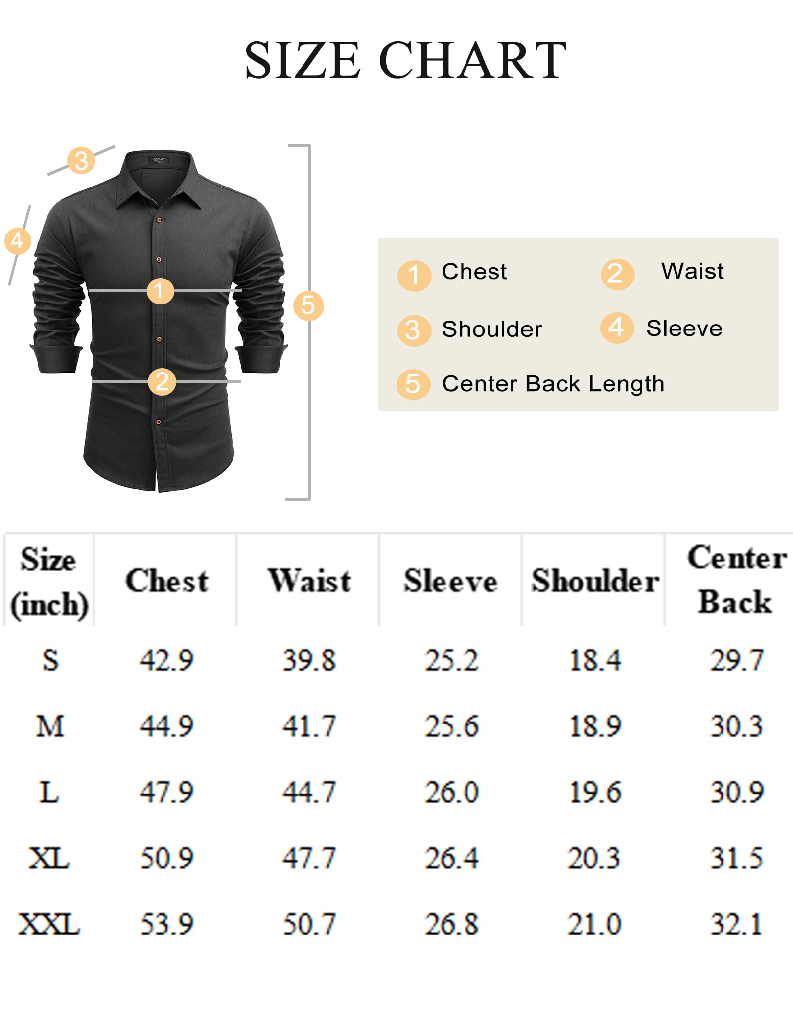 COOFANDY Men Long Sleeve Button Down Shirts Denim Cowboy Shirt for Men Western Style