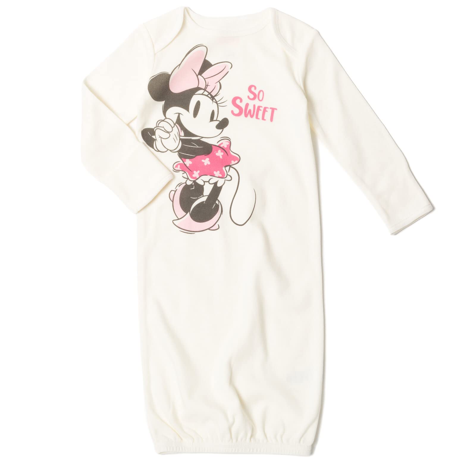 Disney Minnie Mouse Newborn Baby Girls 2 Pack Sleeper Gowns white/pink 0-6 Months
