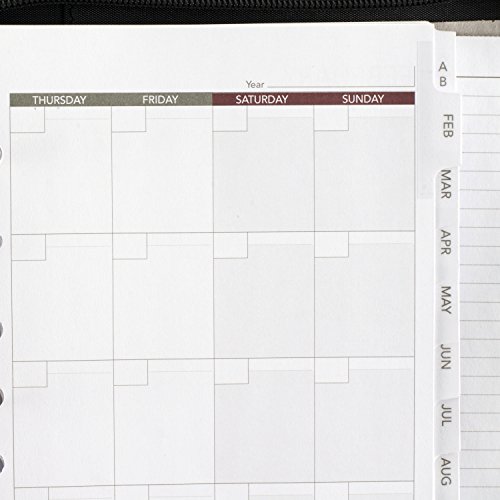 Day Runner Undated Loose-Leaf Starter Set, Slim Profile, 5.5 x 8.5 Inch Page Size, Color May Vary (206-0286)