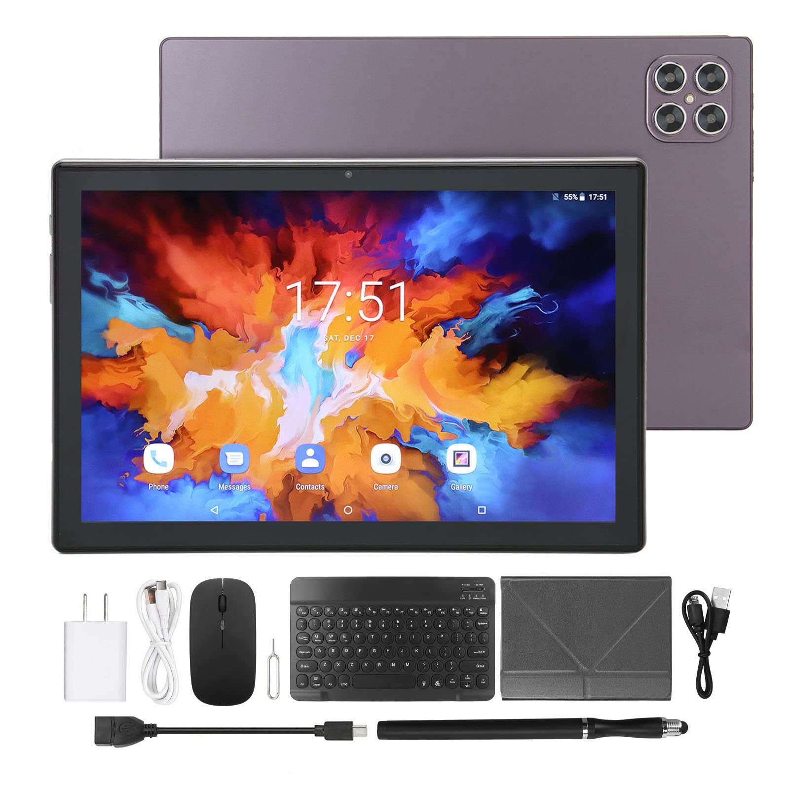 DAUERHAFT 2 in 1 Tablet, 8 Core 4GLTE 5G Dual WiFi Tablet Computer Highly Sensitive Stylus 12GB RAM 256GB ROM with Keyboard Mouse for Home (#3)
