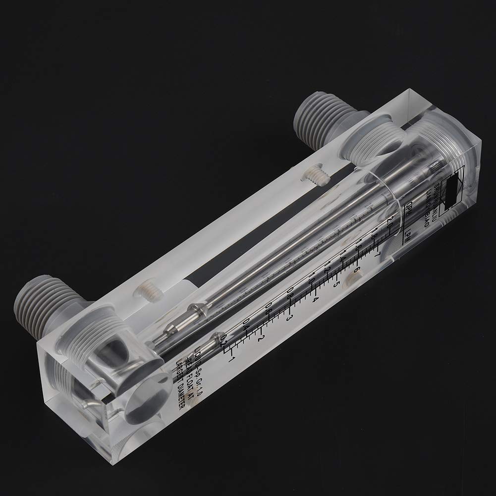 Liquid Flowmeter, Water Meter Panel Type Glass Liquid Flowmeter 0.2-2GPM/1-7LPM Water Measuring Meter