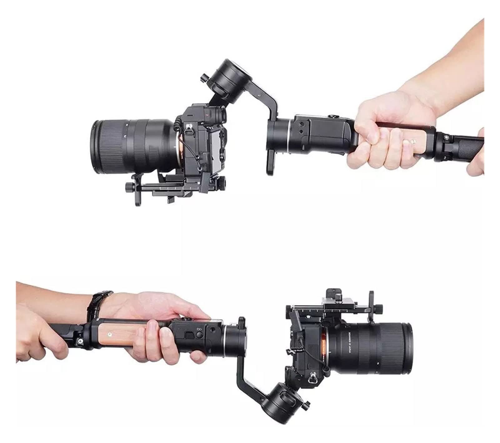 DONCK Action Camera Stabilizer 3 Axis Handheld Camera Stabilizer for DSLM/DSLR Camera Black for Outdoor Video Recording