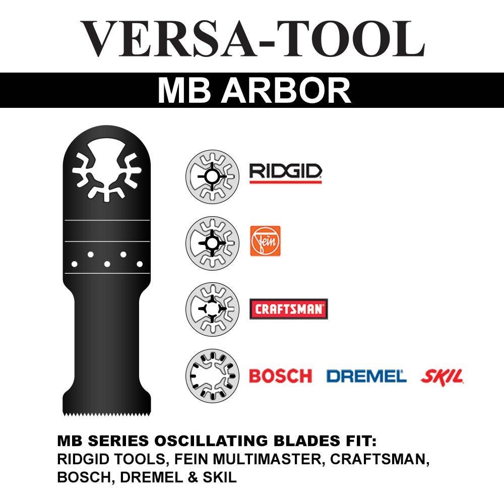 Versa Tool MB1B 35mm Bi-Metal Multi-Tool Saw Blades 1/Pk Fits Fein Multimaster, Dremel, Bosch, Craftsman, Ridgid Oscillating Tools