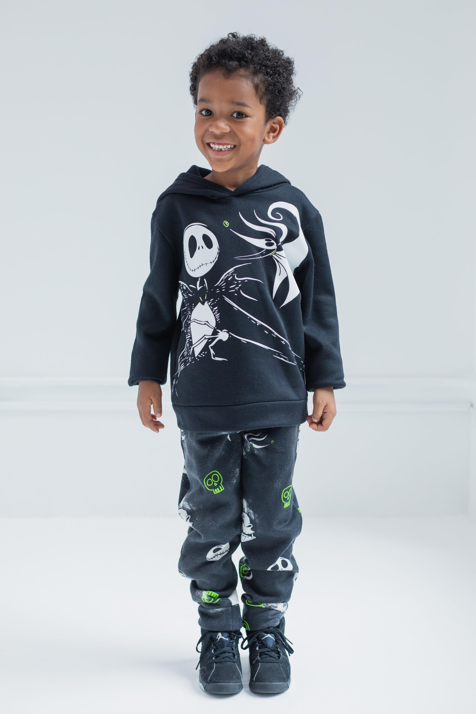 Disney Nightmare Before Christmas Jack Big Boys Fleece Hoodie & Pants Black 14-16