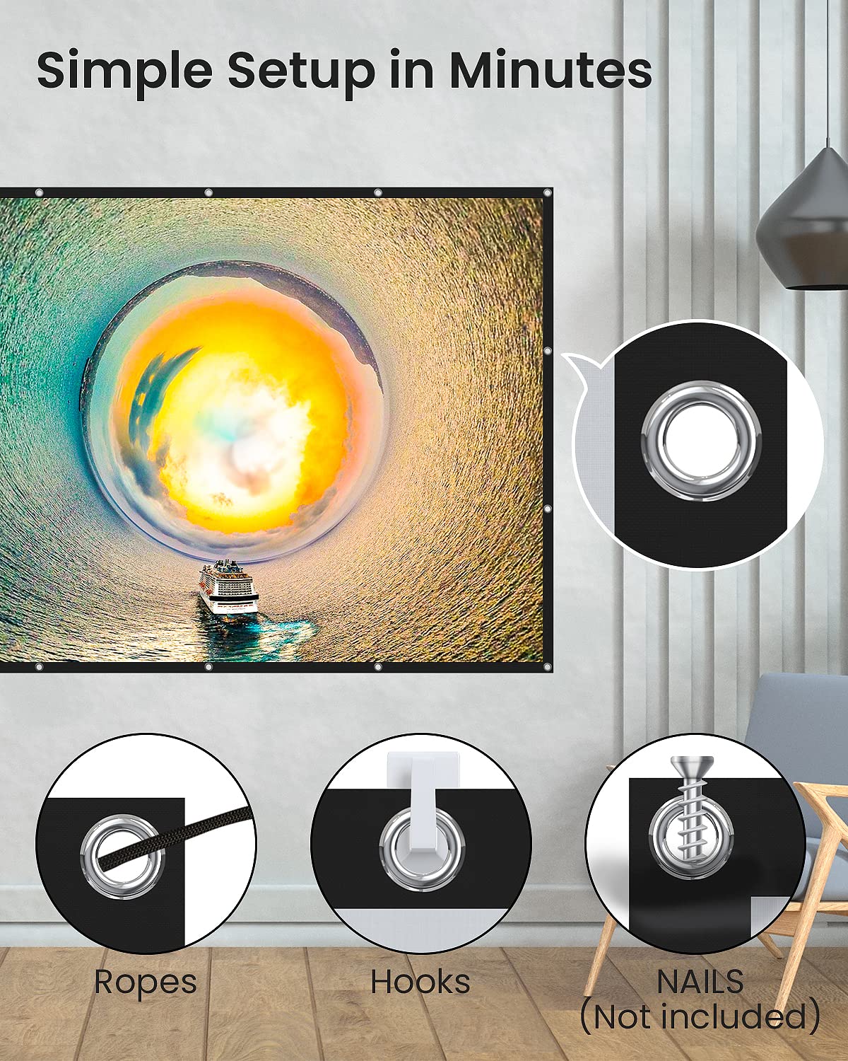 ETOE D2 EVO with 100'' Screen