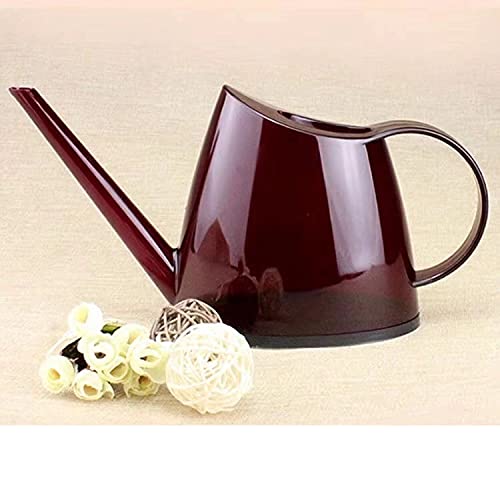 Indoor Watering Can for House Bonsai Plants Garden Flower Long Spout 40oz 1.4L 1/3 Gallon Small Modern Translucent (Red)