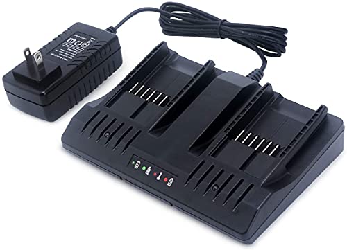 Dual Port WA3875 Charger for Worx 18V 20 Volt Lithium Battery, Compatible with WA3732, WA3742, WA3881, WA3847, WA3835, WA3764,WA3868