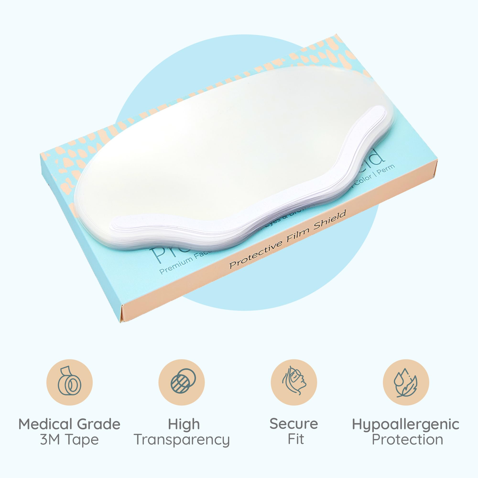 Eyelash Shield Shower Visor For Adults - 100 Eye Shields for After Surgery Shampoo, Microblading Supplies Permanent Makeup Supplies - Lash Guard - Eyelash Protector - Eye Shield After Cataract Surgery