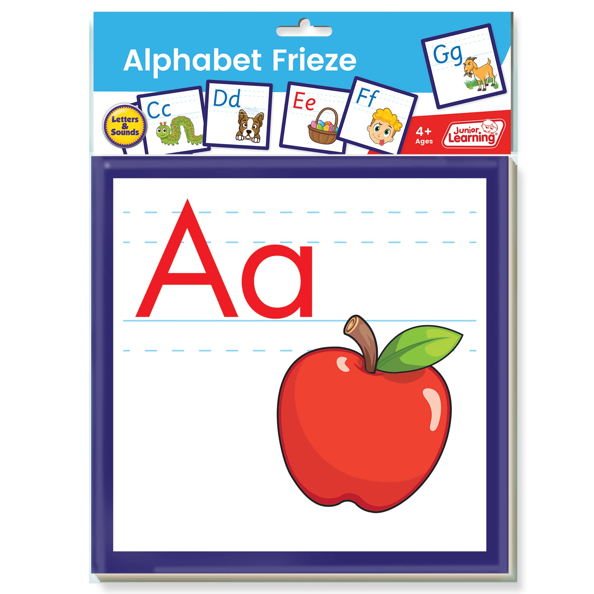 Junior Learning Alphabet Frieze - Print, The Science of Reading Supplementary Resource Wall Border, Poster, for Classroom or Home School use, for Ages 5+, Grade K