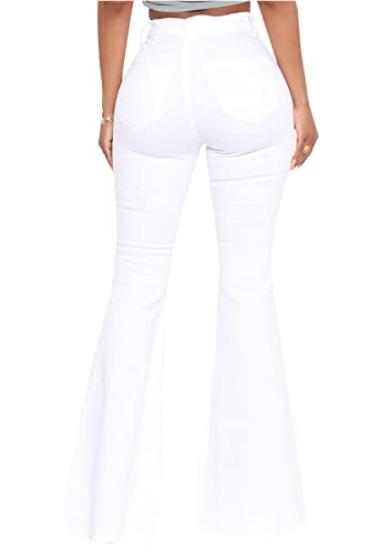 YouSexy Women's Flare Bell Bottom Jeans Destroyed Flare Denim Pants 70s Outfits for Women