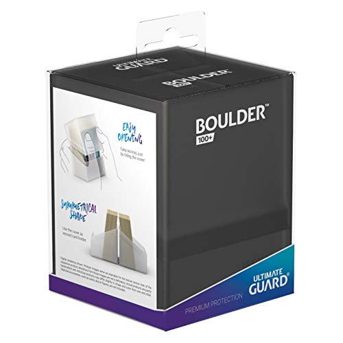Ultimate Guard Boulder 100+, Deck Case for 100 Double-Sleeved TCG Cards, Onyx, Secure & Durable Storage for Trading Card Games, Soft-Touch Finish