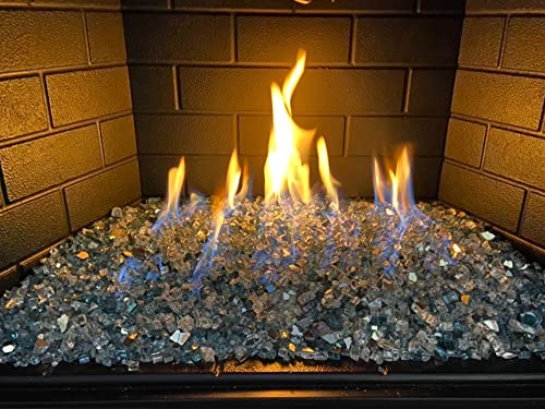 H Burner for Gas Fireplace - 18 × 6" - Non-Whistle Stainless Steel Flexible Flex Gas Line - with Connection Kit, for Fireplaces, Fire Pit & Indoor Outdoor Natural Gas Fire Table