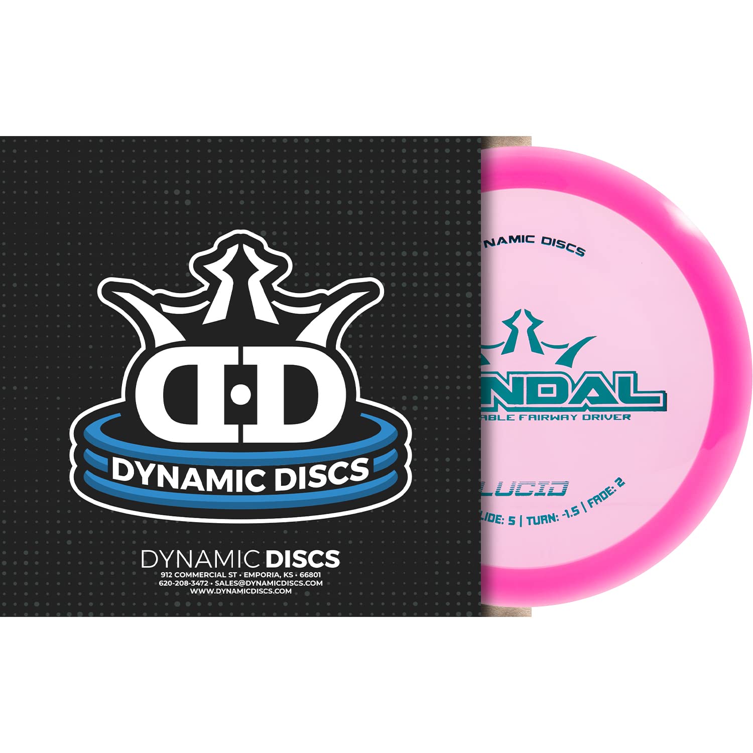 Dynamic Discs Lucid Vandal | Straight Flying Frisbee Golf Disc | 170+ Gram Fairway Driver | Great for Tournaments or Casual Play (Red)