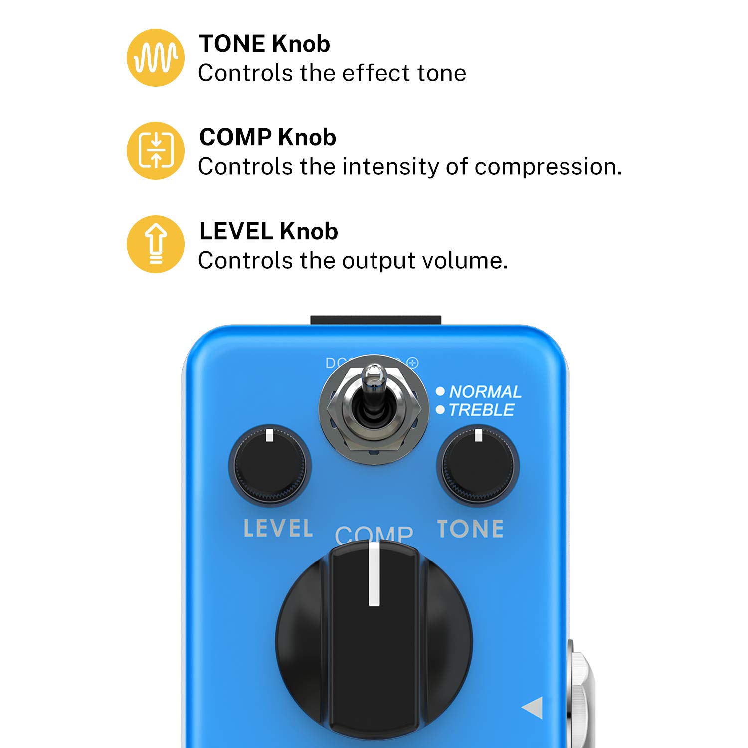 Donner Compressor Pedal, Donner Distortion Guitar Pedal