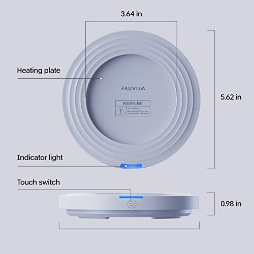 Fauvism Smart Coffee Mug Warmer for Desk Cup Warmer Electric Beverage Warmer Candle Warmer Plate Hot Mug Coffee Warmer 55℃/131℉(No Cup)