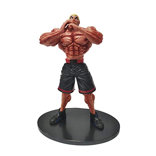 LCDGTJ Jack Hanma Anime Figure Jack Hammer 22cm Baki Anime Character PVC Statue Collectible Ornament for Fans,Perfect Desk/Car Decoration, Ideal Gift for Boys Girls, Multi-Colored Toys