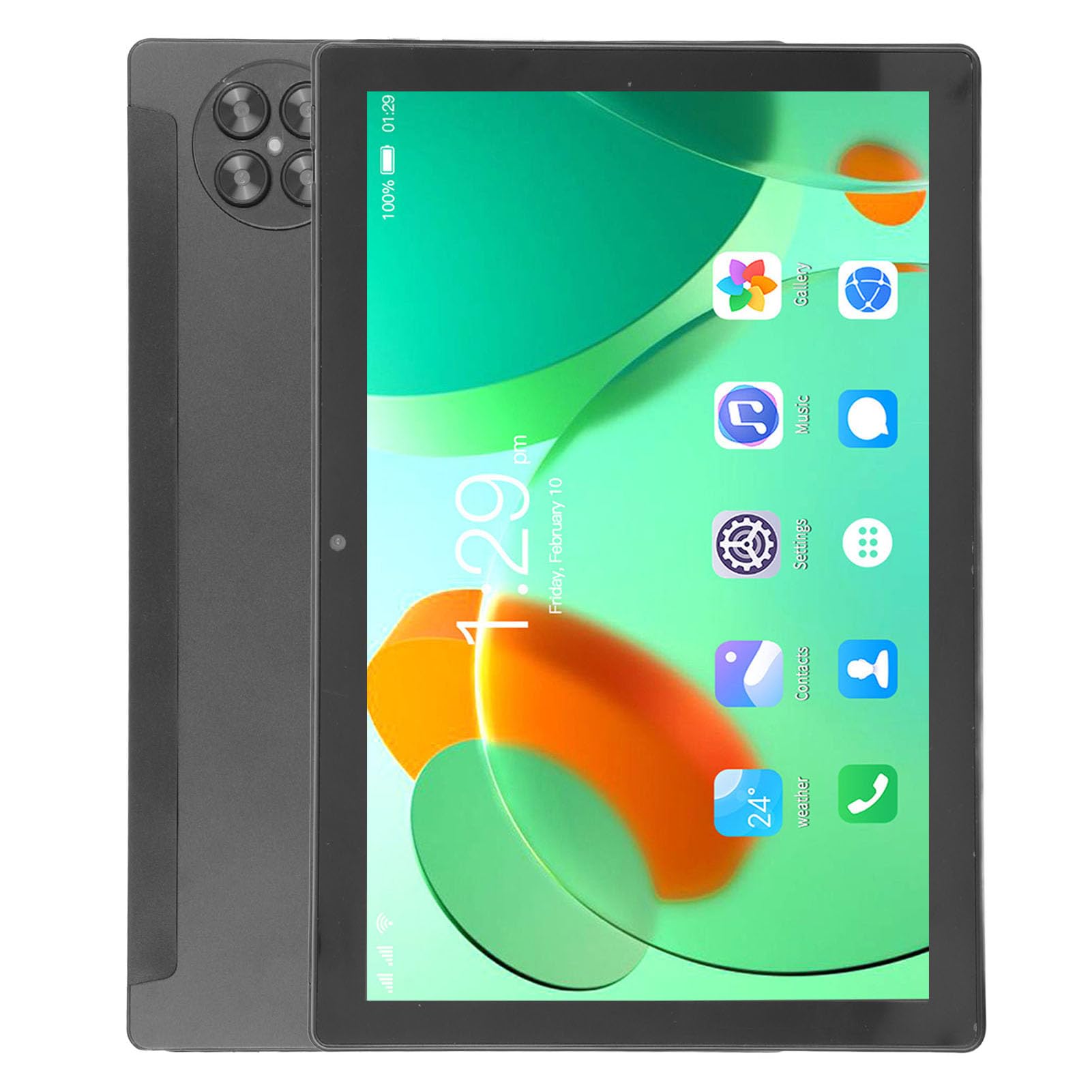 DAUZ 10.1 Inch Tablet, 5.0 8GB 256GB 2 in 1 Portable Tablet 5G WiFi 100β240V for Travel for Android 12.0 (US Plug)