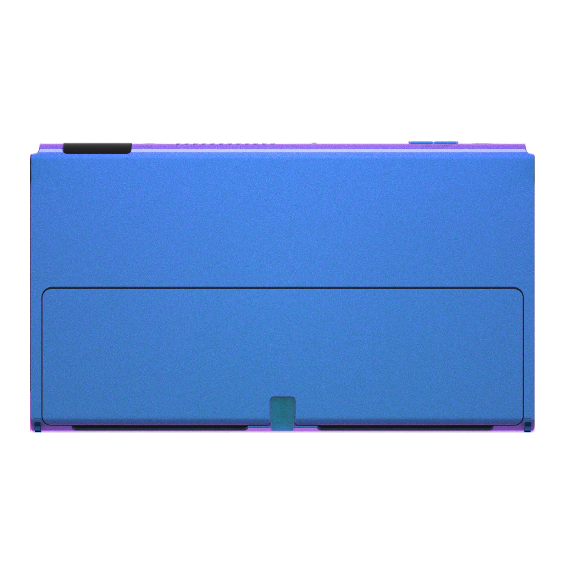 eXtremeRate Chameleon Purple Blue Console Back Plate DIY Replacement Housing Shell Case with Metal Kickstand for Nintendo Switch OLED – Console and Joycon NOT Included