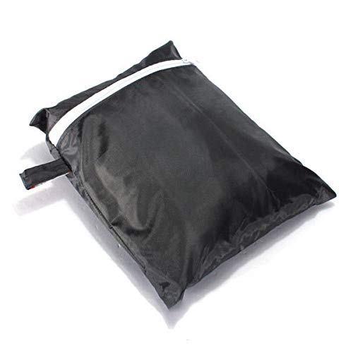 J&C Outdoor Fire Pit Cover, Light weight Patio Chiminea Cover, Waterproof Protective Chimney Fire Pit Heater Cover for Outdoor Garden Heater (Black)