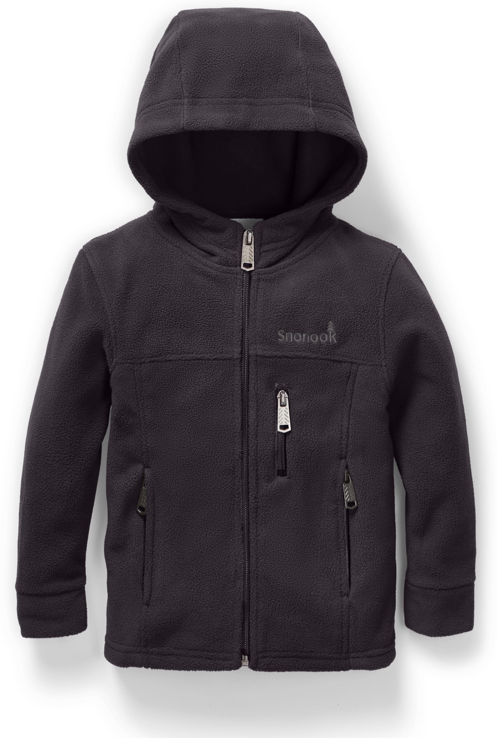 Snonook - Toddler Fleece Jacket – Toddler Spring Jacket - Girls Fleece Jacket - Boys Fleece Jacket - Kids Fleece Jacket, Black, 3T
