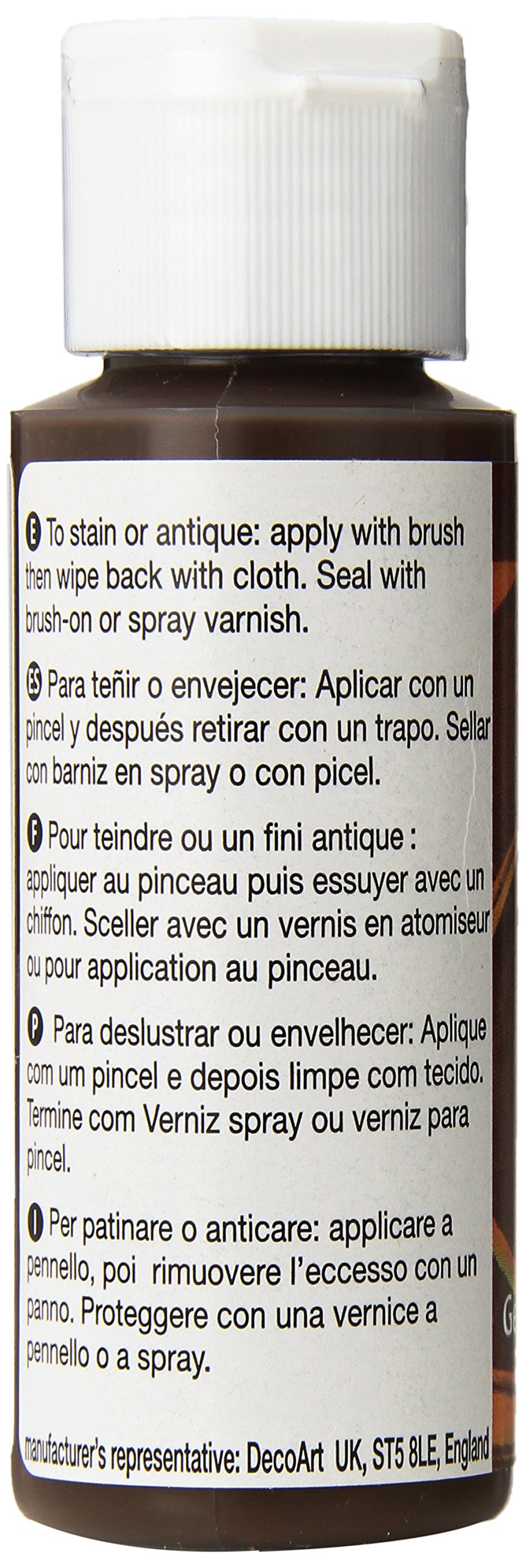 DecoArt Americana Acrylic Gel Stains Paint, 2-Ounce, Walnut