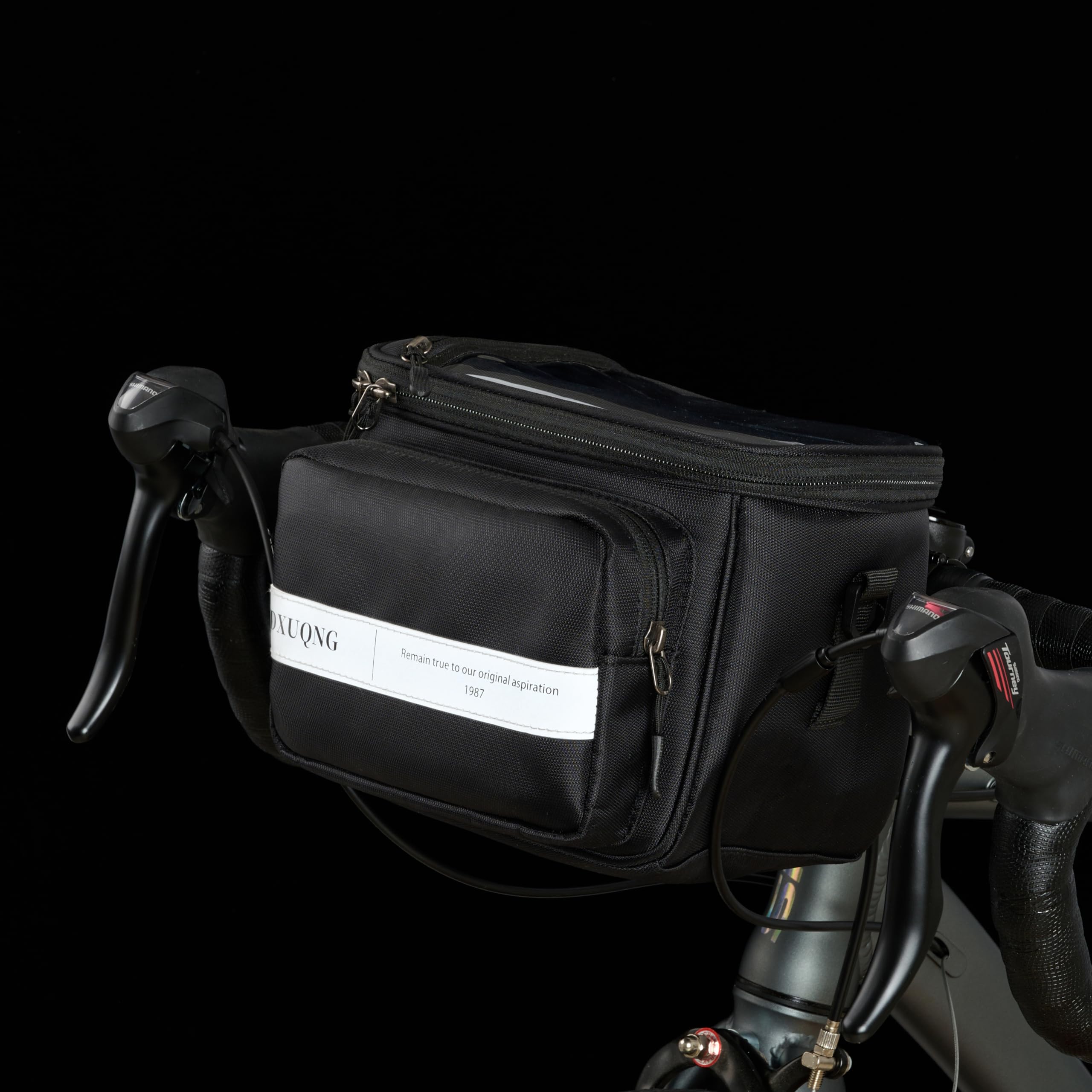 DXUQNG Bike Handlebar Bag,High-capacity Bicycle Front Storage Pouch Bag,Bottom plate design for more stable dispersion of gravity