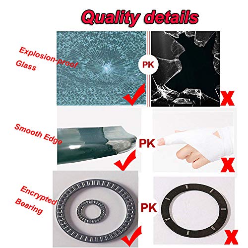 Large Lazy for Susan Dining Table - Smooth Swivel Glass Turntable with Aluminum Alloy Bearing - Perfect for Kitchen - 180° Rotation(Diameter: 80cm)