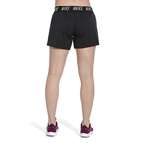Nike Women's Dry Training Shorts, Sweat-Wicking Running Shorts Women Need for High Intensity Comfort, Black/White, S