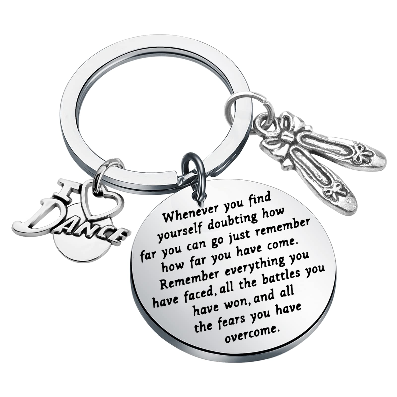 Encouragement Gifts Dancer Keychain Dance Themed Jewelry Dance Team Gift (Dancer whenever)