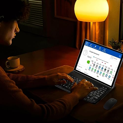 DAUZ HD Tablet, 5G WiFi 2 in 1 10.1 Inch Tablet US Plug 100‑240V 12GB 256GB 1920x1200 with Mouse for Travel (#2)