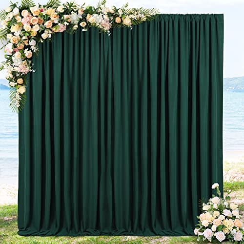 Polyester Backdrop Green Backdrop Curtain for Parties Photo Backdrop 10x8Ft Wedding Baby Shower Photography Background Photo Decor