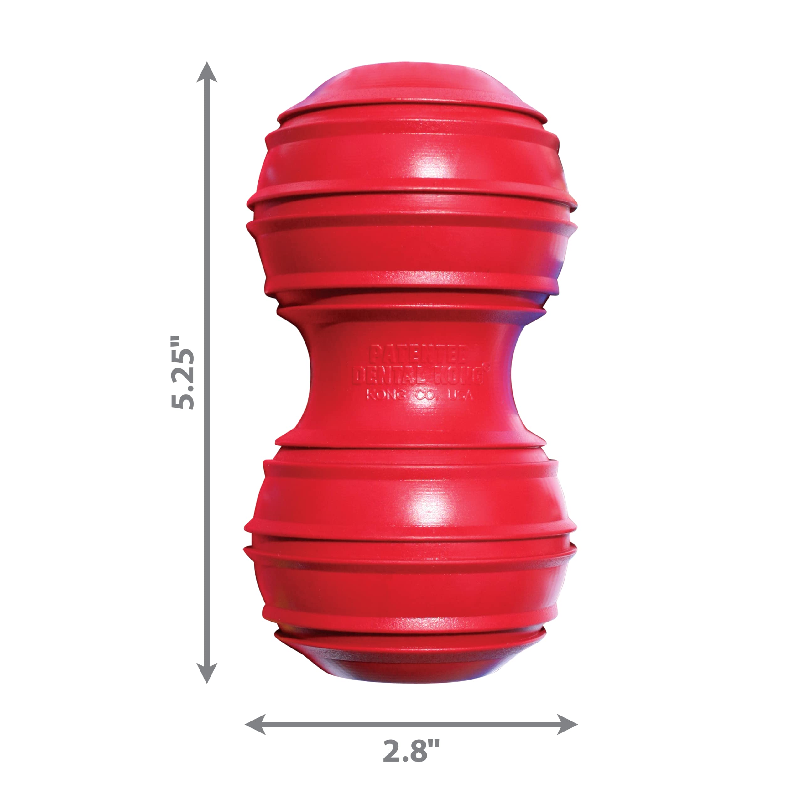 KONG Dental Dog Toy - for Dog Dental Care - Stuffable Chew Toy - Provides Chewing Outlet & Satisfies Instinctual Needs - Cleans Teeth & Gums - Made with Durable Natural Rubber - for Large Dogs