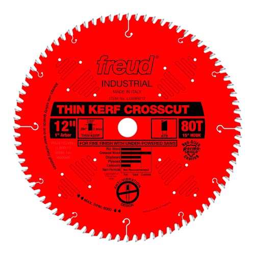 Freud LU88R012: 12" Thin Kerf Fine Finish Crosscut Blade