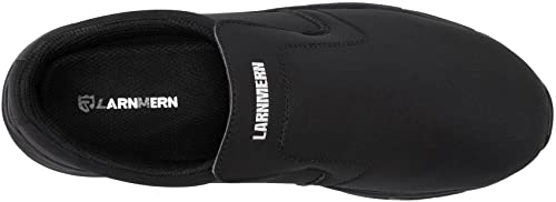 LARN SAFETY Men Slip-Resistant Chef Shoes Waterproof Kitchen Work Footwear Restaurant Hospital Nursing Garden(Black/9.5US)