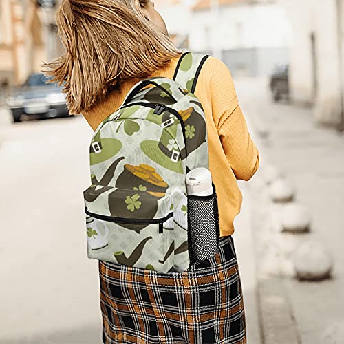 St. Patrick's Day Kids Backpack, Student School Bags for Boys & Girls, Bookbags with Adjustable Strapfor Travel